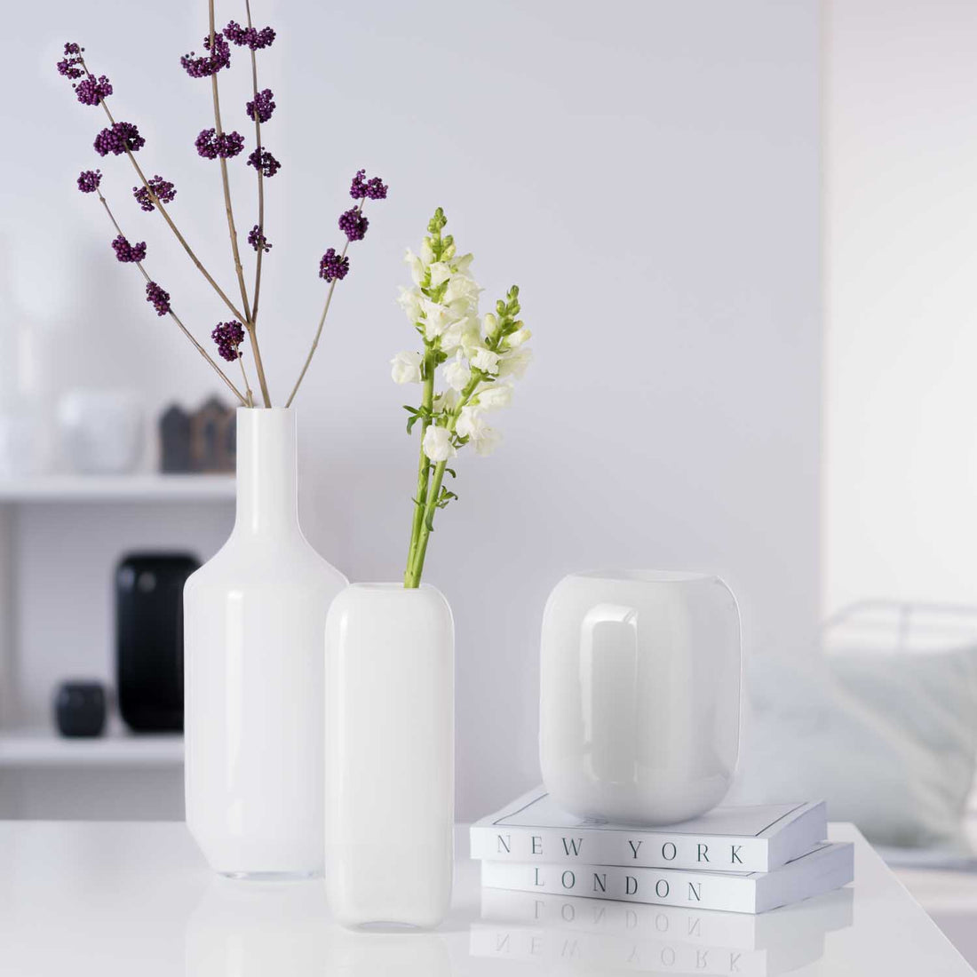 Vase MILANO 39 cm weiß – LEONARDO