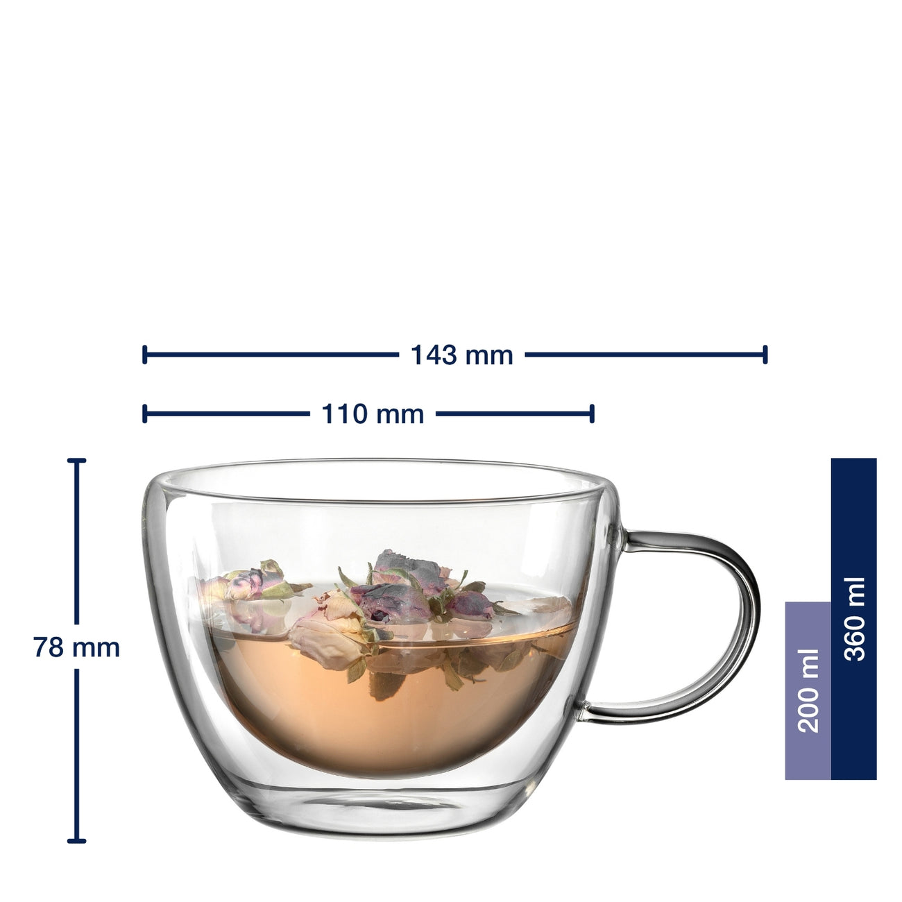 Teetasse DUO 360 ml 2er-Set – LEONARDO